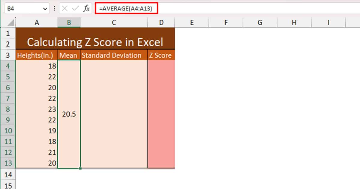 How to Calculate Z Score in Excel