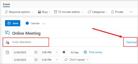 How to Add Optional Attendees in Outlook