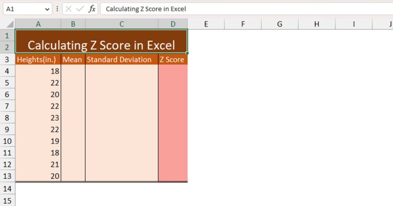 How to Calculate Z Score in Excel
