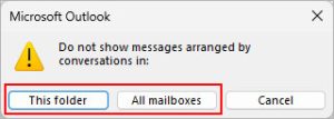 How to Turn off Conversation View in Outlook