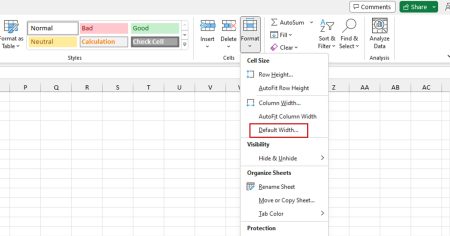 How to Expand All Columns in Excel