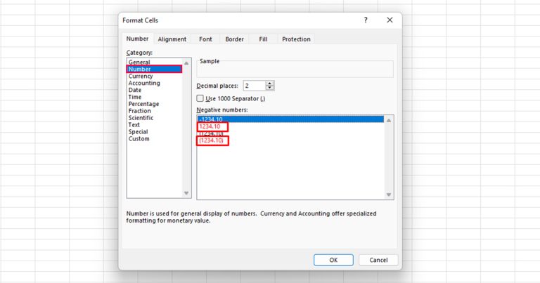 How to Make Negative Numbers Red in Excel