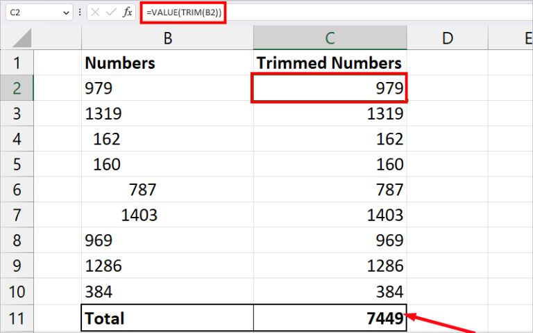 Excel TRIM Function - Complete Overview