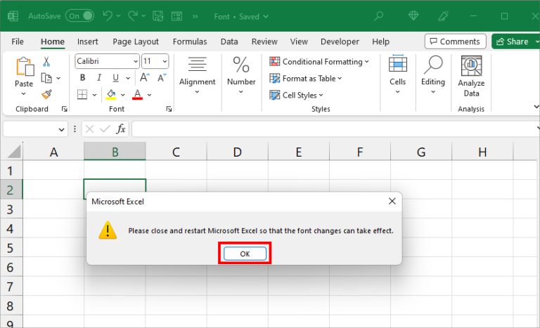 How to Change Default Font in Excel