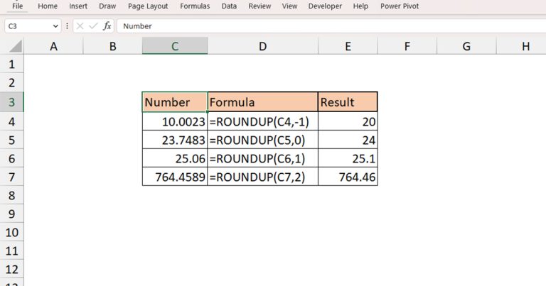 How to Round Numbers in Excel