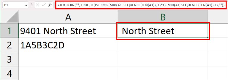 How to Remove Numbers From Text in Excel