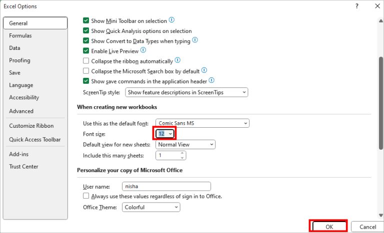 How to Change Default Font in Excel