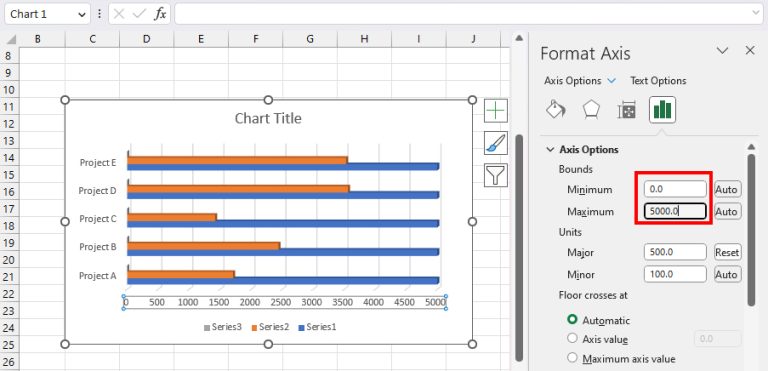 How to Change Axis Range in Excel