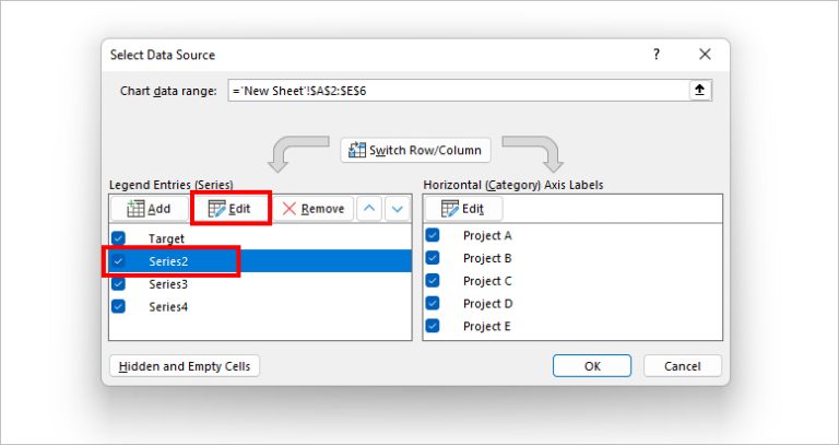 How to Rename Series in Excel