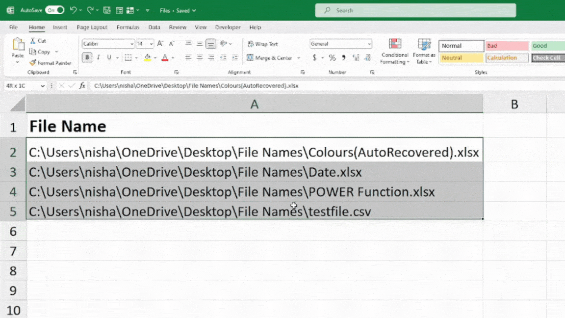 How To Copy File Names Into Excel How To Copy File Names Into Excel