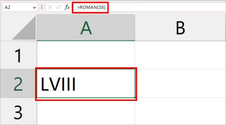 How to Use ROMAN or ARABIC Function in Excel