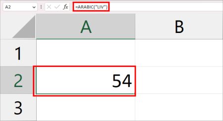 How to Use ROMAN or ARABIC Function in Excel