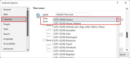 How to Change Time Zone in Outlook