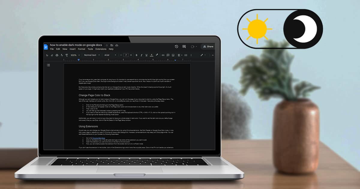 How to Enable Dark Mode on Google Docs