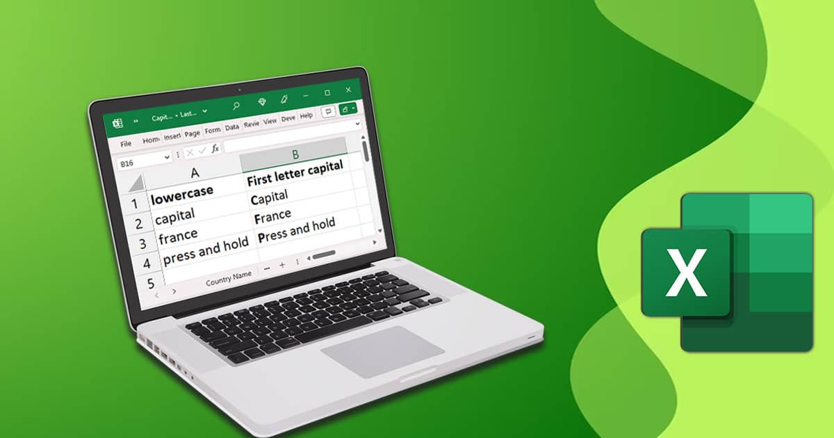 How To Capitalize First Letter In Excel