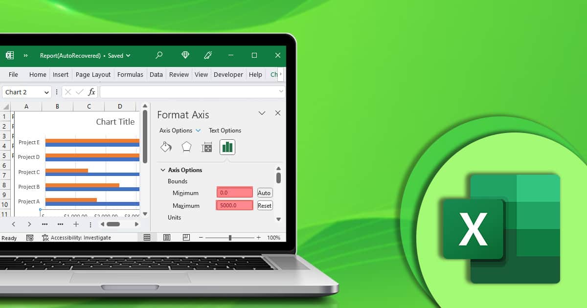 How To Change Axis Range In Excel