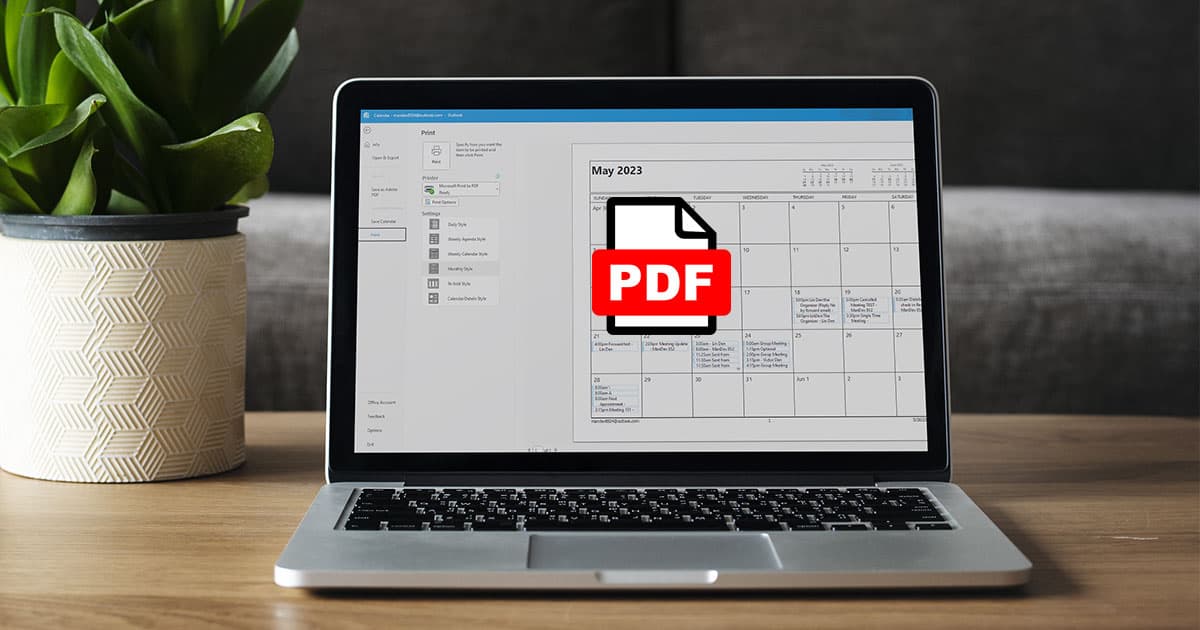 How To Save Outlook Calendar As PDF How To Save Outlook Calendar As PDF
