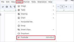 How to Add Footnotes in Google Docs