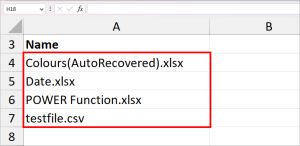 How to Copy File Names Into Excel