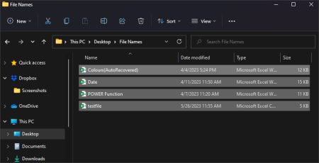How to Copy File Names Into Excel