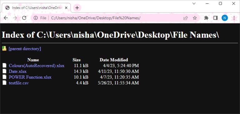 How to Copy File Names Into Excel