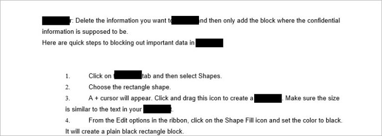 How to Redact Content in Word