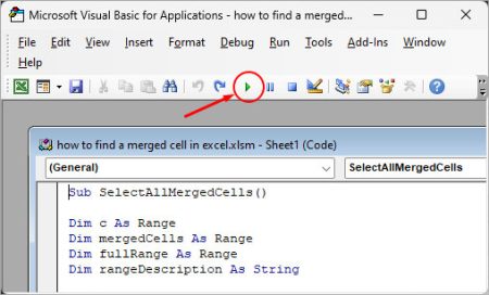 How to Find a Merged Cell in Excel