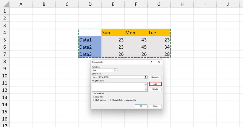 How to Consolidate Data in Excel