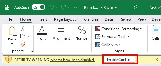How To Enable Macros In Excel