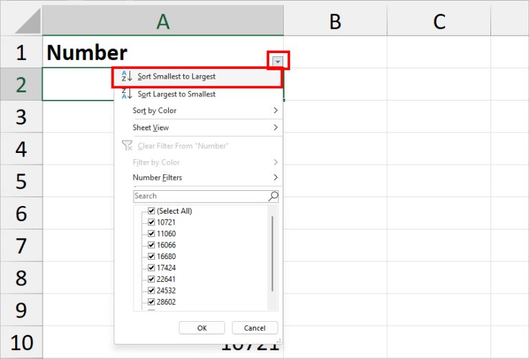 How to Find the Lowest Number in Excel