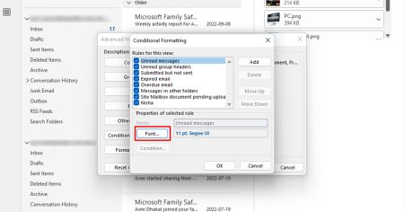 Conditional Formatting in Outlook - How to Use it