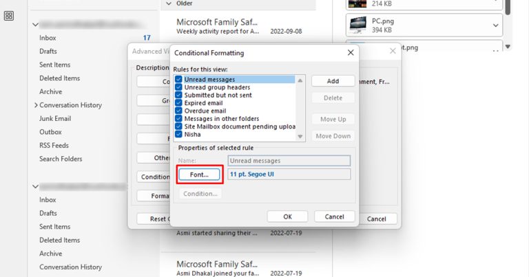 Conditional Formatting in Outlook - How to Use it