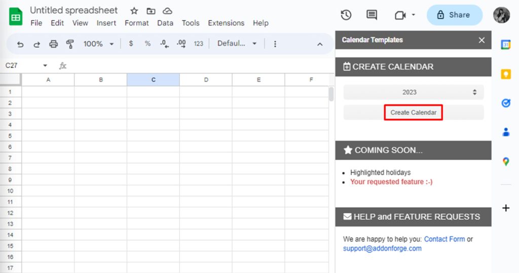 How to Create a Calendar in Google Sheets