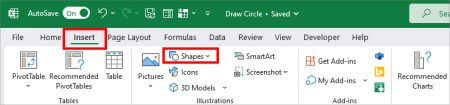 How to Draw a Circle in Excel