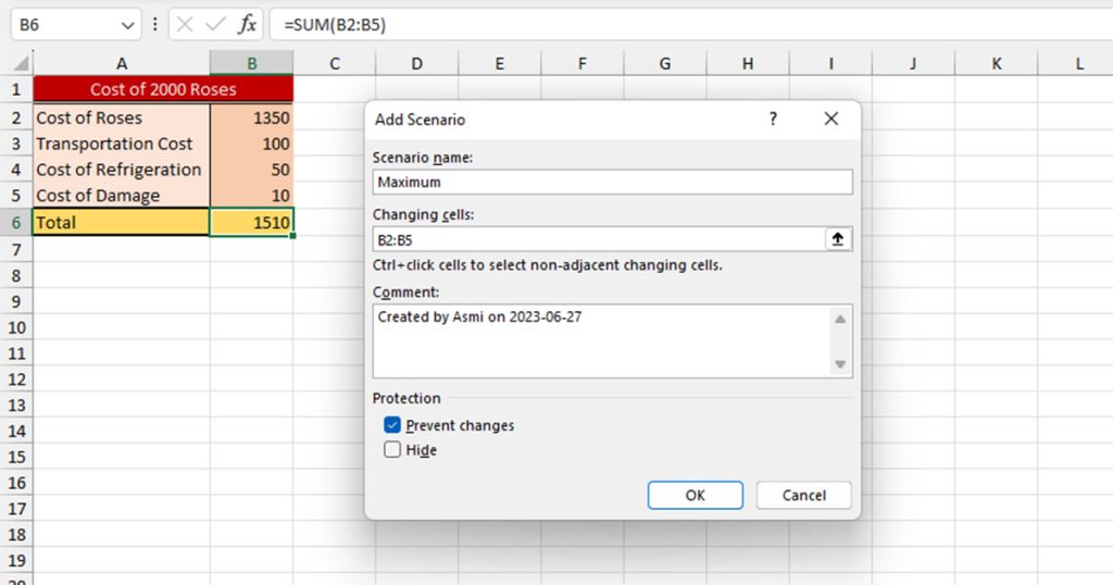 How to Use Excel Scenario Manager