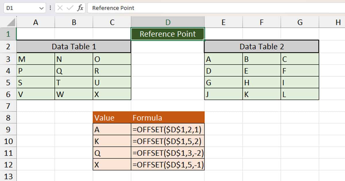 OFFSET Function in Excel - How to Use It