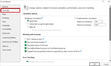 Fix: Excel Ran Out of Resources While Attempting to Calculate