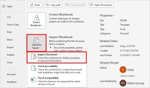 How to Edit Document Properties in Excel