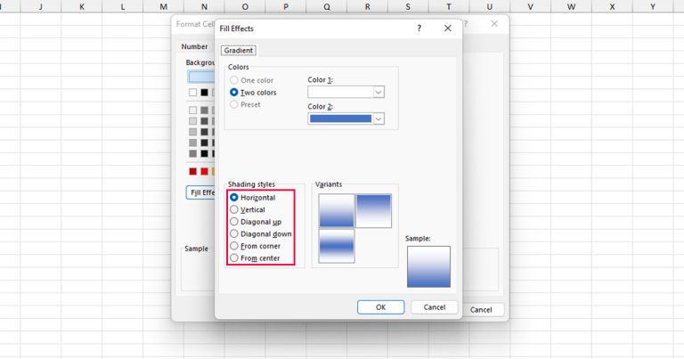 How to Apply Shading in Excel