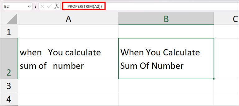 How to Use PROPER Function in Excel