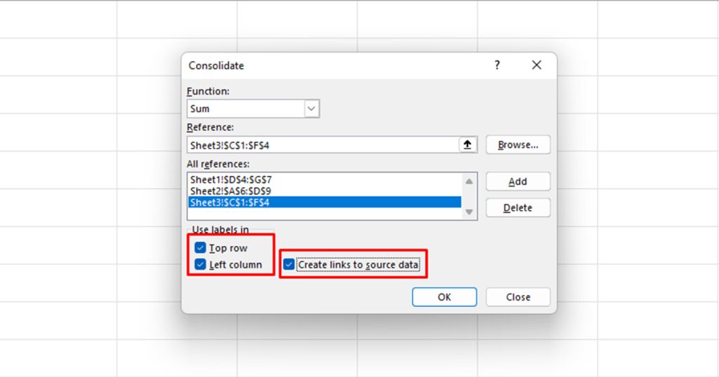 How to Consolidate Data in Excel