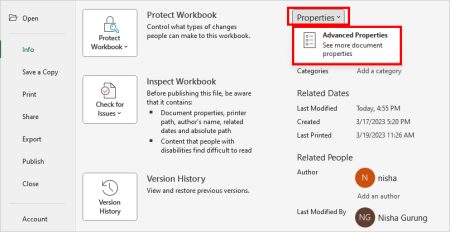 How to Edit Document Properties in Excel