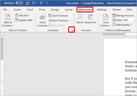 How to Change Footnote Numbering in Word