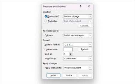 How to Change Footnote Numbering in Word