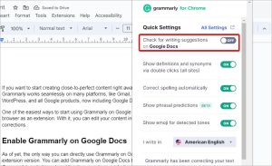 How to Enable and Use Grammarly on Google Docs