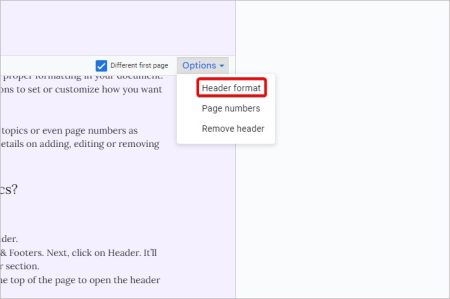 How to Add a Header in Google Docs