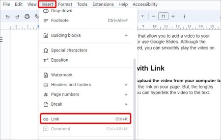 How to Add a Video on Google Docs