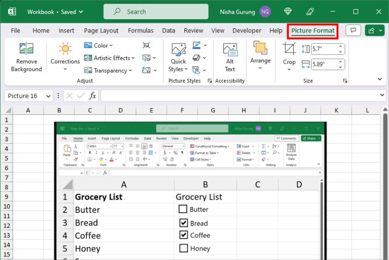 How to Take a Screenshot in Excel