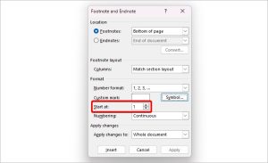 How to Change Footnote Numbering in Word