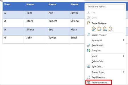 How to Center a Table in Word